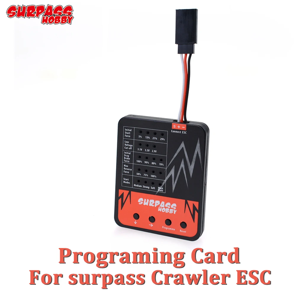 SURPASS HOBBY Crawler Esc Programing Card Programed Card LED 45A 60A ...