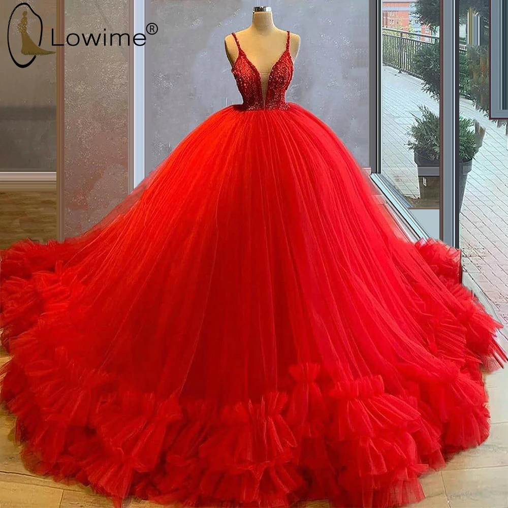 Red Princess Dresses For Prom