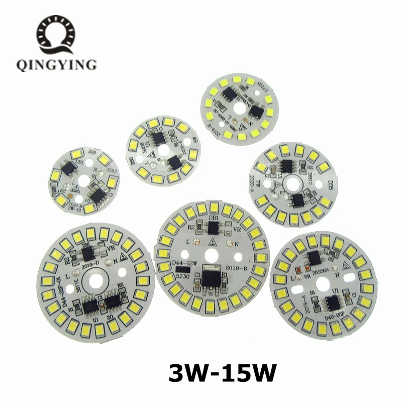 10pcs-3W-5W-7W-9W-12W-15W-18W-AC-220v-SMD2835-LED-PCB-With-Integrated ...