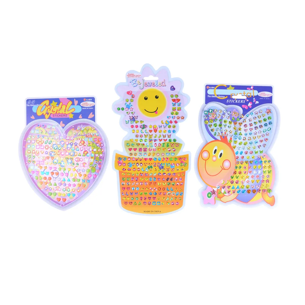 Children Boy Girl Stickers Earring Cartoon Reward Crystal Stickers Ear ...