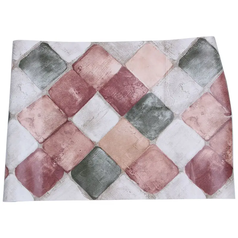 3D three dimensional block pattern waterproof wall stickers self ...