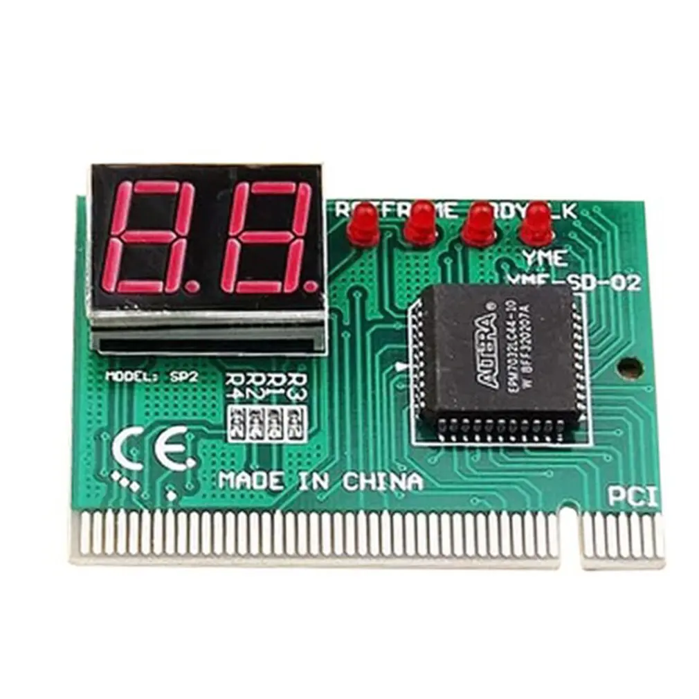 2 Digit Pc Computer Mother Board Debug Post Card Analyzer Pci ...