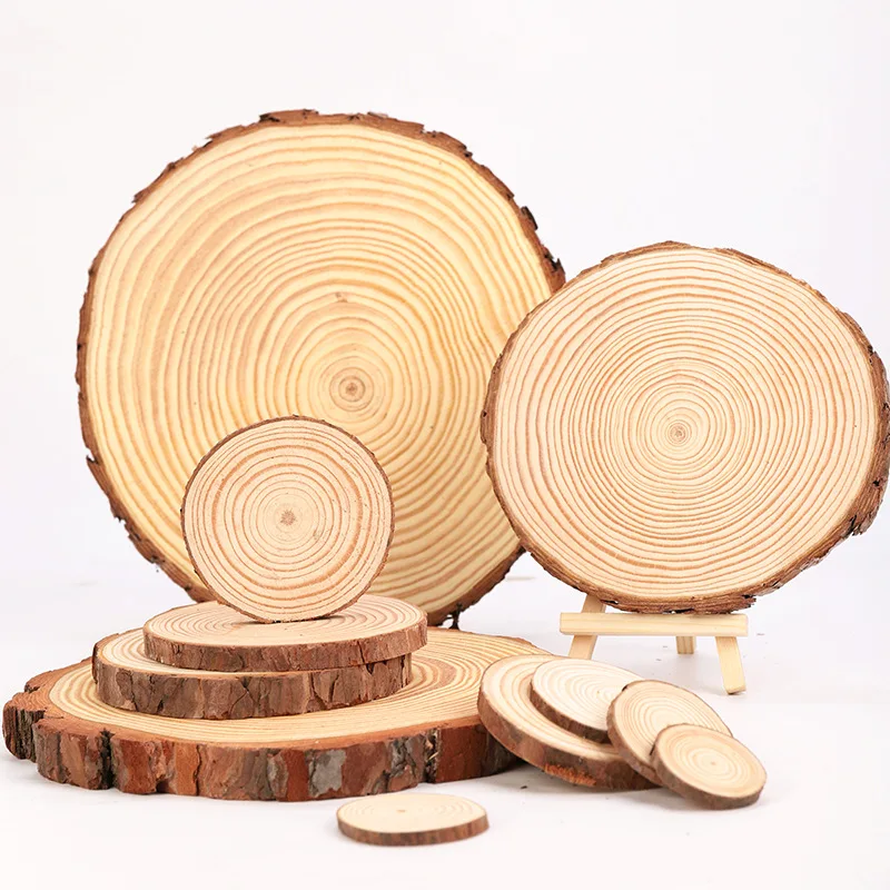 Rodajas-de-madera-redondas-de-pino-Natural-c-rculos-con-discos-de ...