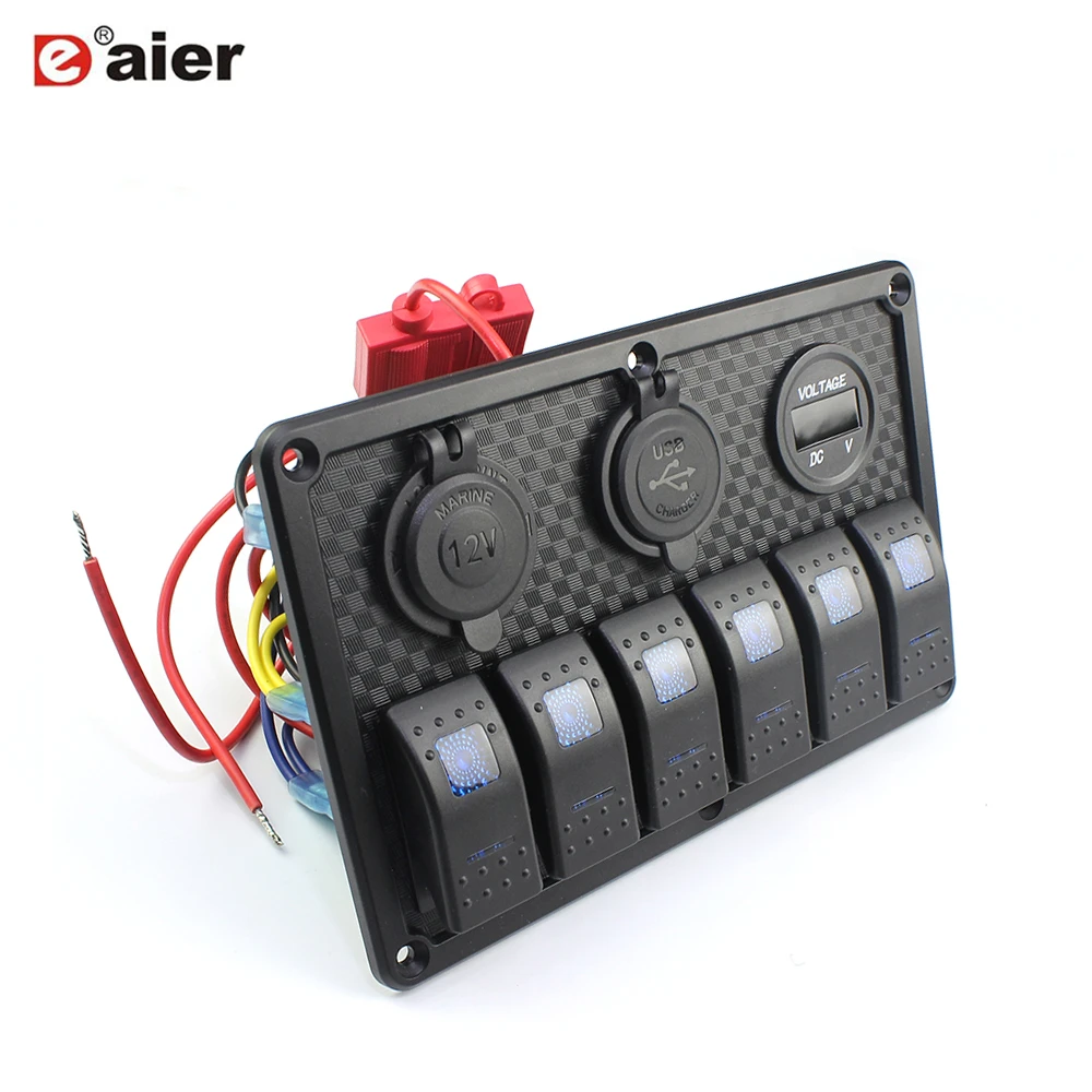 Waterproof 12v Rocker Boat Switch Panel | Waterproof Boat Switch Panel ...