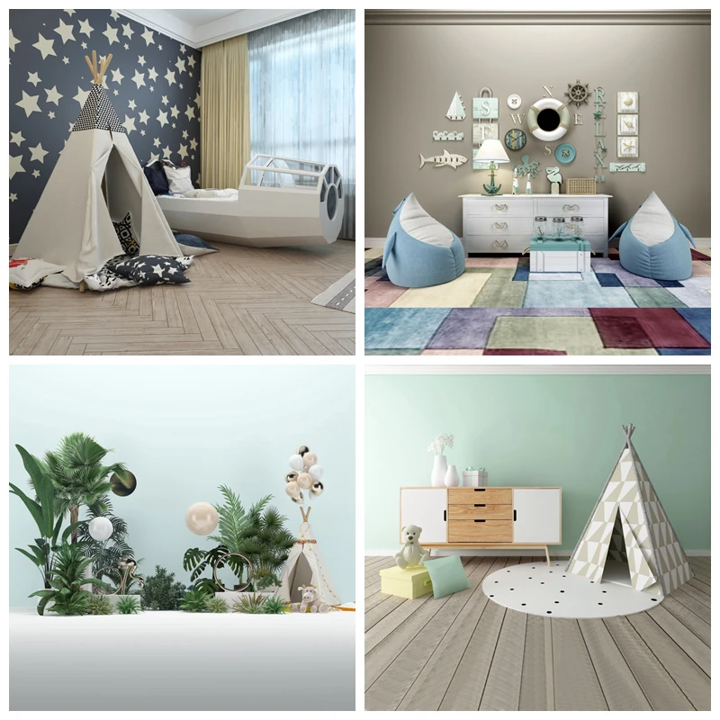 Laeacco Photography Backdrops Boudoir Tent Wigwam Bedroom Baby Child ...