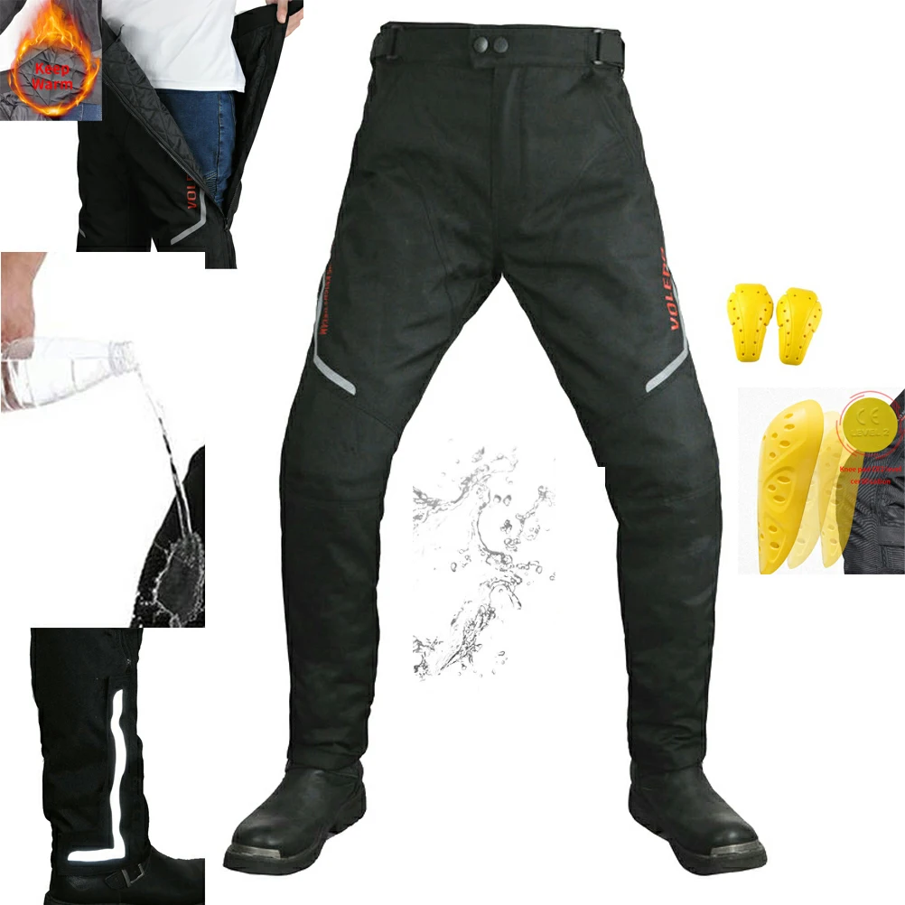 Men Women Reflective Motorcycle Riding Pants Quick Take off Anti Fall ...