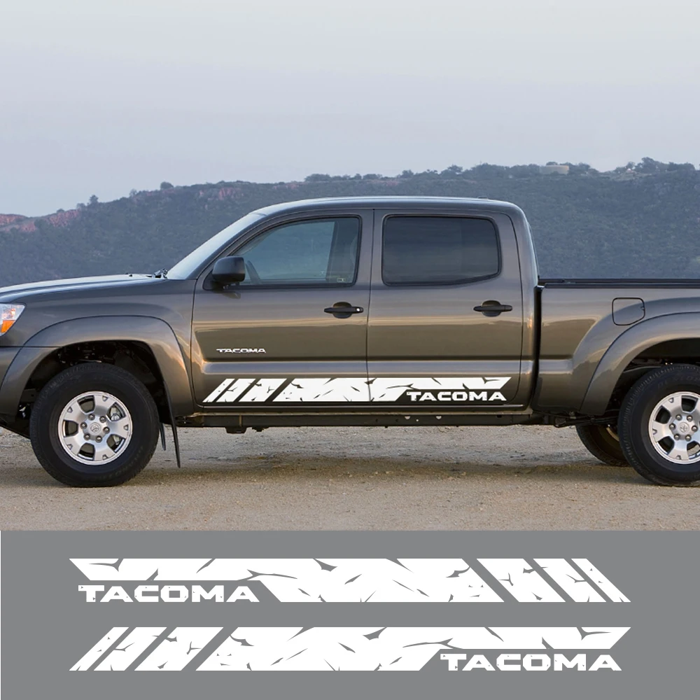 For Toyota Tacoma Car Door Side Skirt Stripe Stickers Pickup Graphic ...