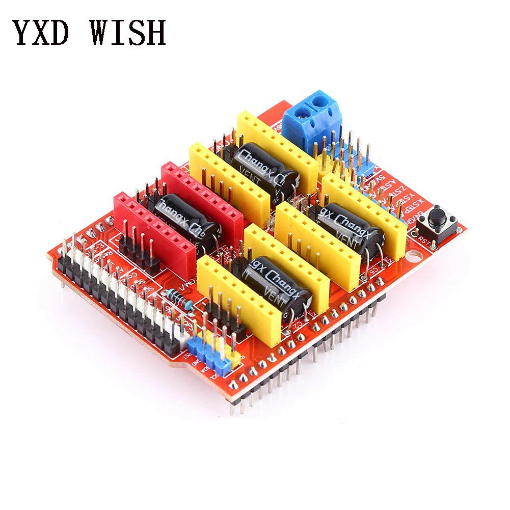 CNC V4 escudo V3 Máquina De Gravura/Impressora 3D/A4988 Driver Placa de Expansão Para arduino ...