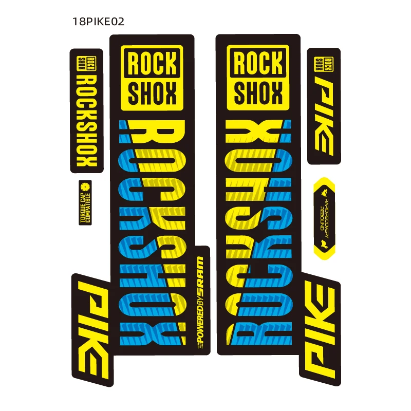 2018 Pike Rock Shox Mtb Fork Sticker For Mountain Bike Rockshox Bicycle ...