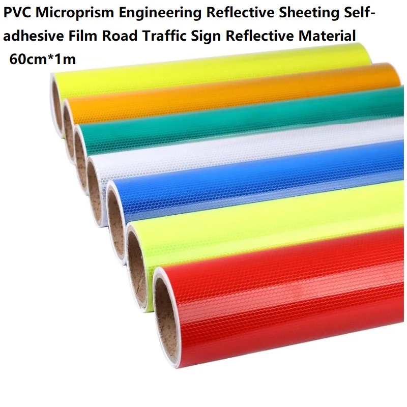 High Visibility PVC Microprism Engineering Reflective Sheeting Self ...