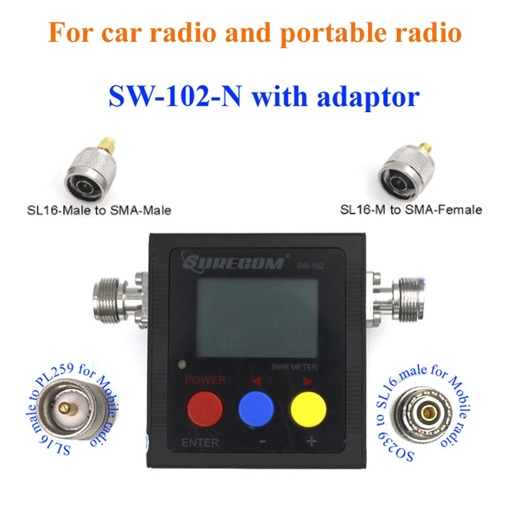 New Surecom Sw-102 Meter 125-520 Mhz Digital Vhf/uhf Power & Swr Meter ...