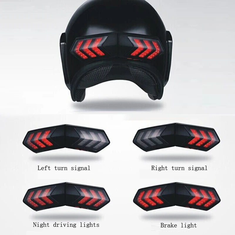 NEW-Motorcycle-Helmet-Night-Light-Strip-Safety-Signal-Warning-Light ...