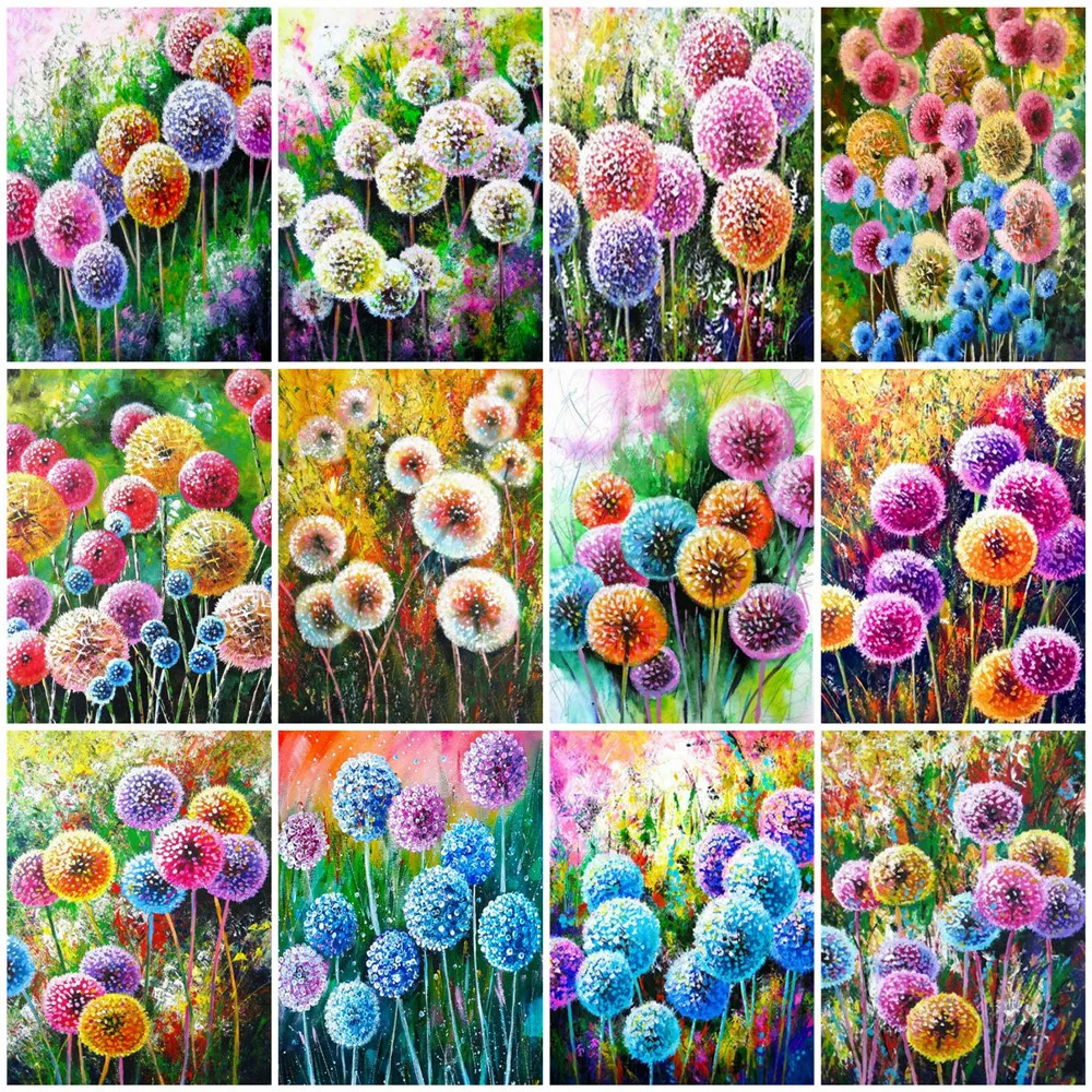 Colorful Dandelion Photography