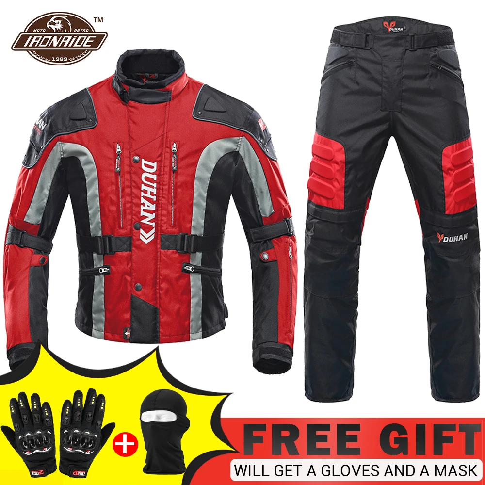 DUHAN Chaqueta de motocicleta para hombre, traje de Moto, pantalones de ...