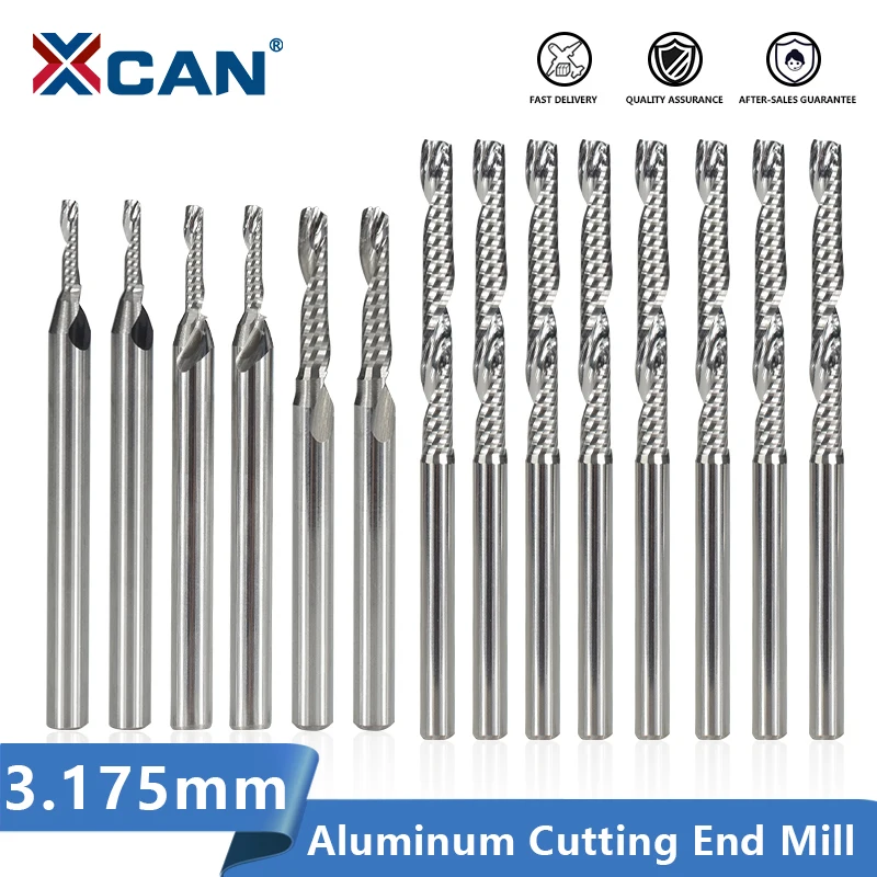 Carbide End Mill Single Flute | Cnc Bits 2 Flute Spiral 4mm - Single ...