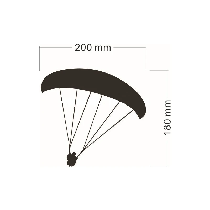 1pc parachute stickers Paragliding sport graphic Vinyls decals 20x18cm ...