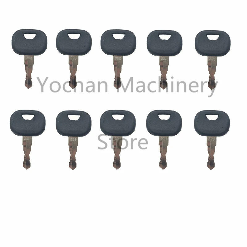 10 Pcs 606 Start Ignition Switch Key For Liebherr John Deere Heavy ...