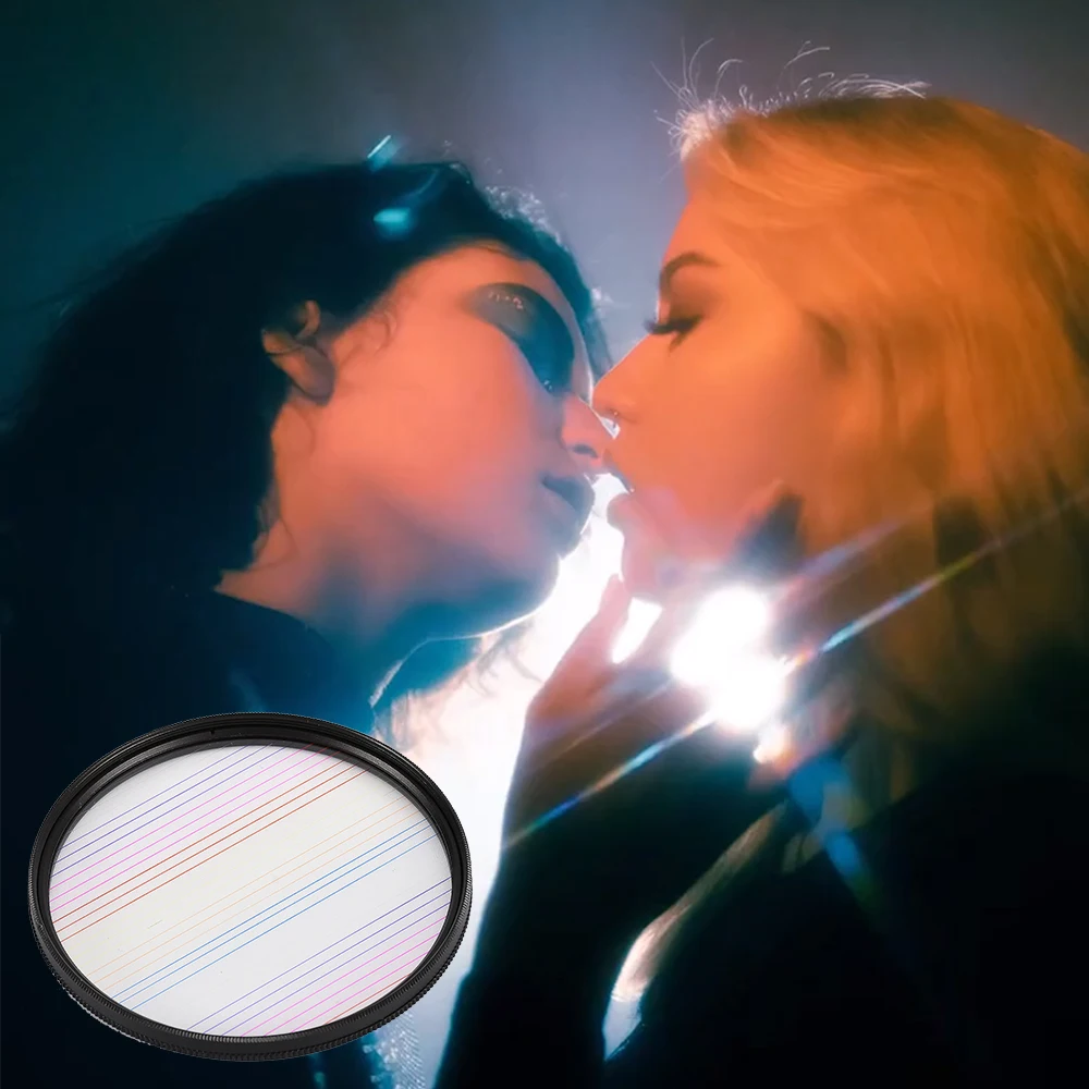 Rainbow-Blue-Streak-Filter-Flare-Camera-Lens-FX-Filter-Rotating-a ...