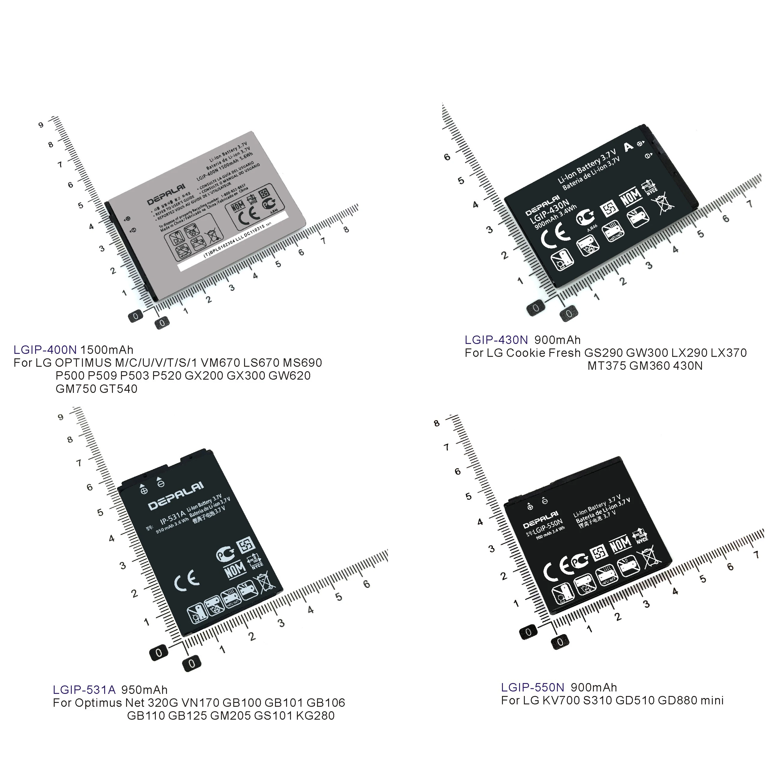 LGIP 400N LGIP 430N LGIP 531A LG Optimus VM670 690 P500 GS290 GW300 ...