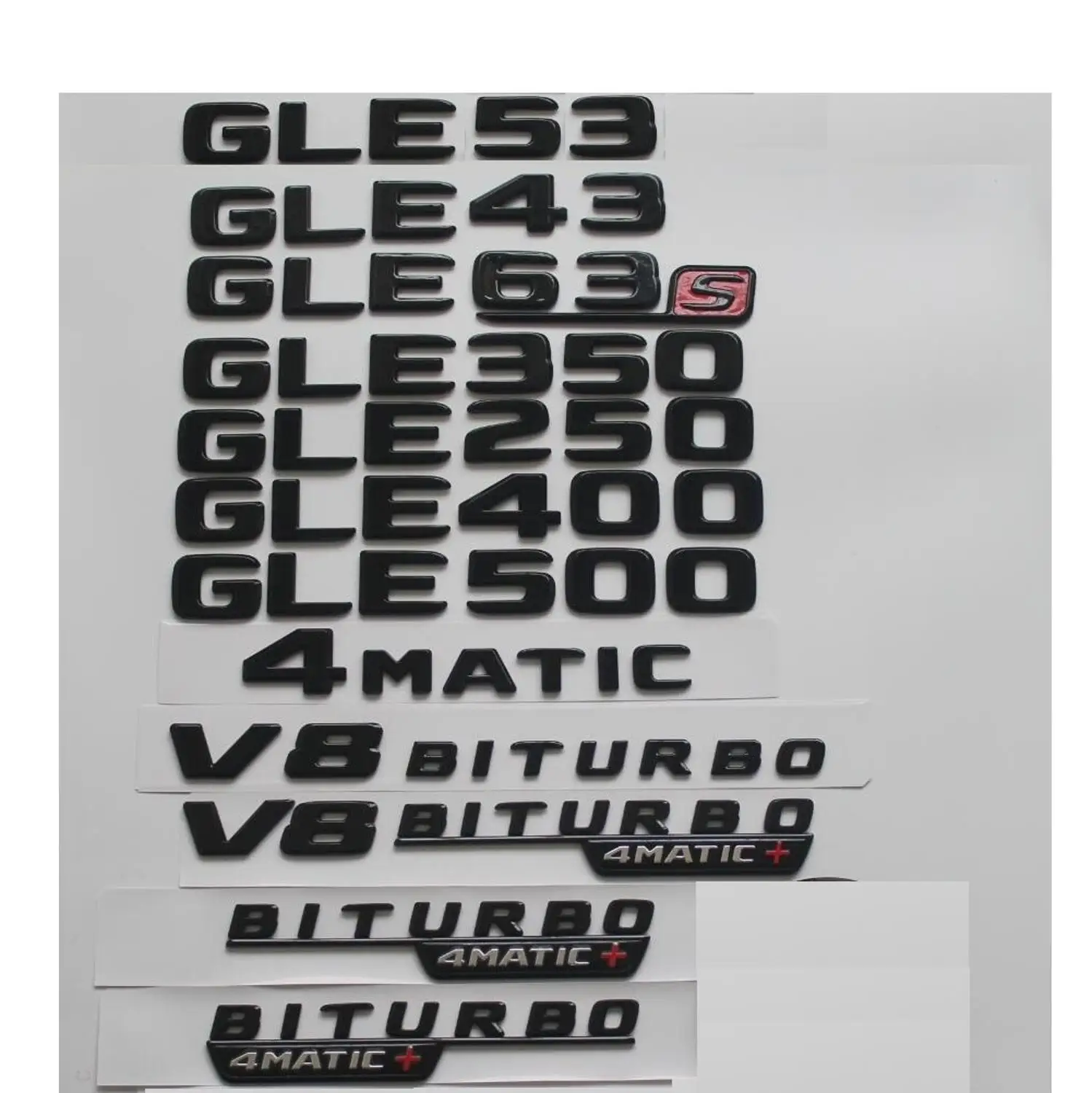 Size : 4MATIC Car Letter Emblems Glossy Black Trunk Letters Emblem ...