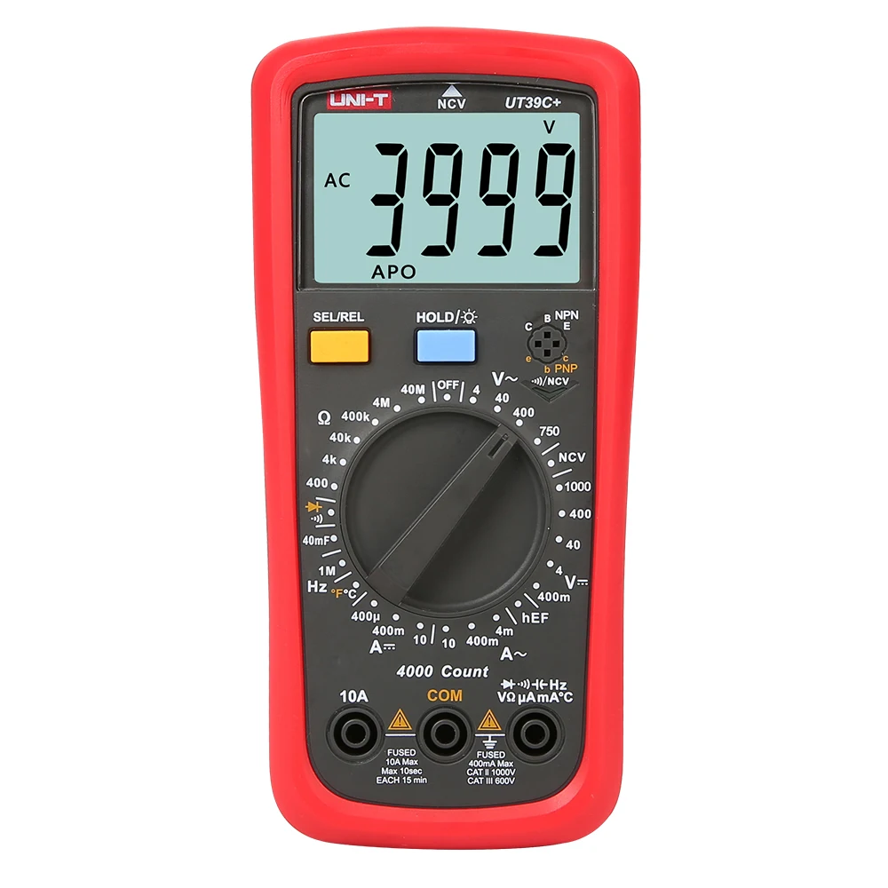 Uni-t Ut39c+ Ac Dc Digital Multimeter Ncv On/off Buzzer Digital Hold ...