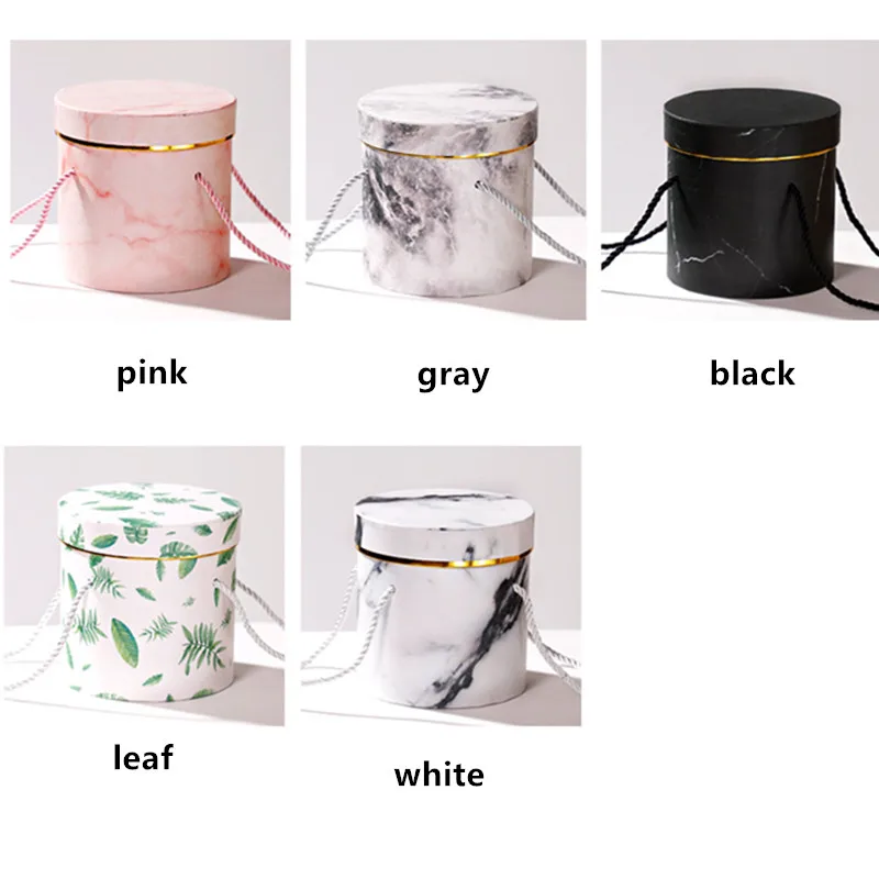 Round Paper Bag Gift Box Baby Shower Wrapping Packaging Box With Lid ...