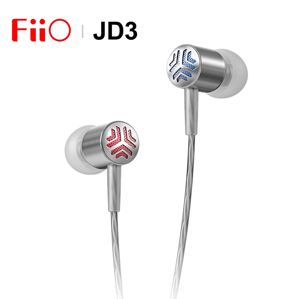 FiiO JadeAudio JD3 다이나믹 드라이버 인 이어 이어폰 IEM HiFi 오디오 뮤직 이어폰 HD 마이크가있는베이스 ...