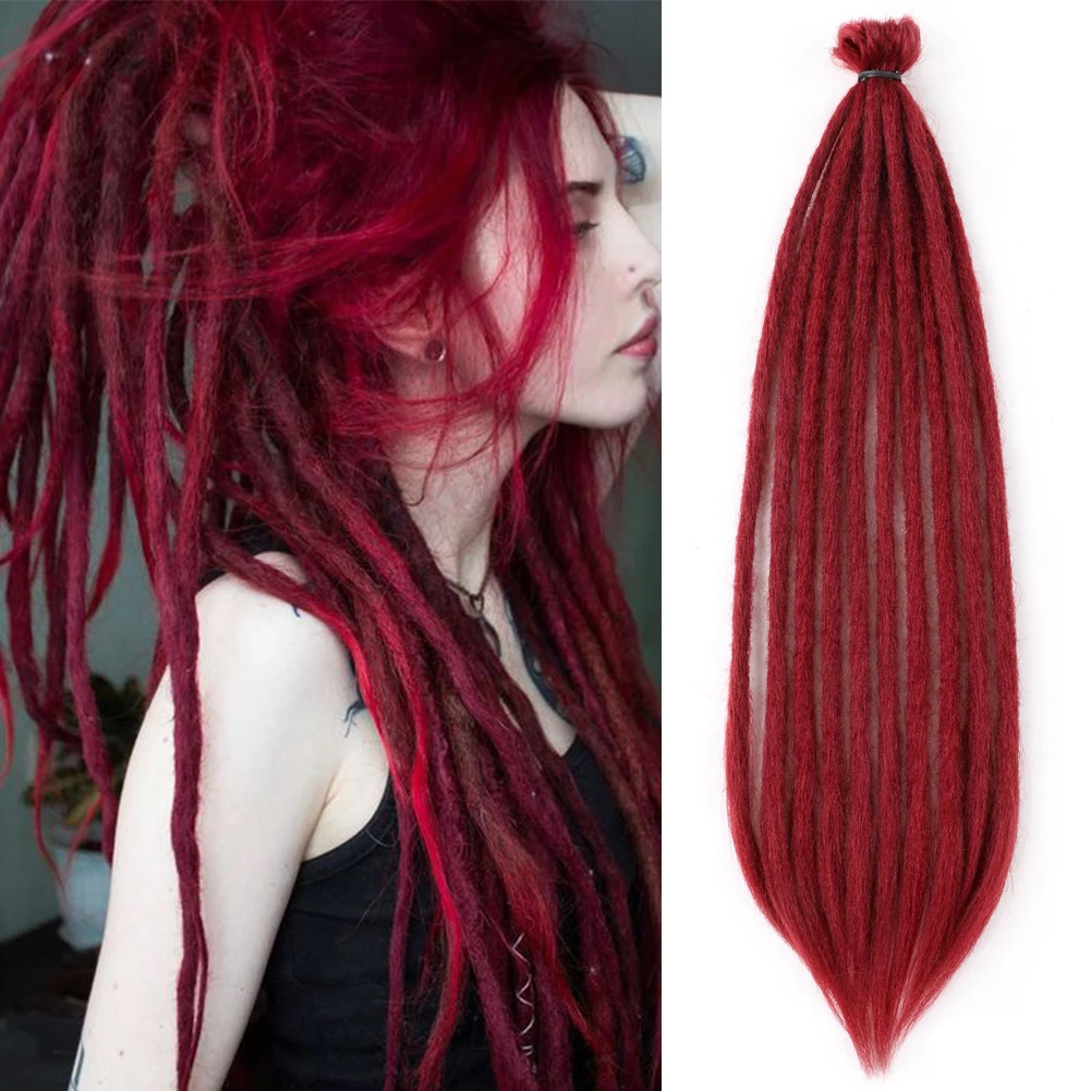 Synthetic-22-Inch-Handmade-Dreadlocks-Extensions-Crochet-Braids-Reggae ...