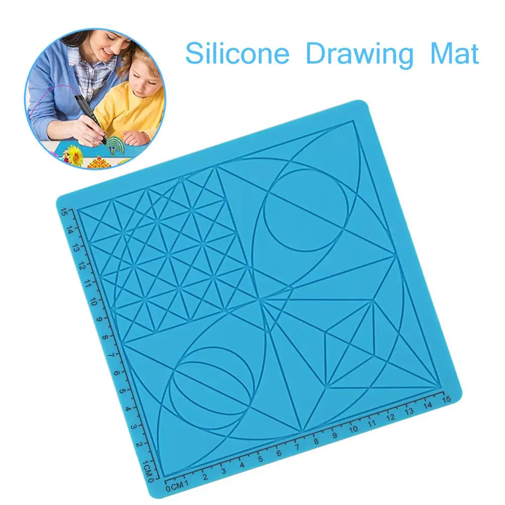 3D Printing Pen Silicone Geometric Figure DIY Design Mat Drawing Board ...