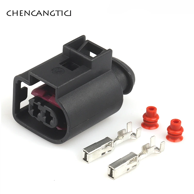 2 Sets 2 Pin Electrical Auto Wire Connector Car Horn 3.5 Mm Plug For Vw ...