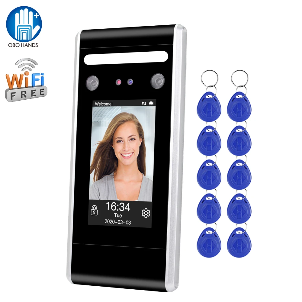125KHz/13.56MHz RFID Face Access Control System Software Biometric Wifi ...