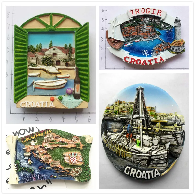 Fridge Magnets Croatia Cities | Resin Refrigerator Magnets | World Maps ...