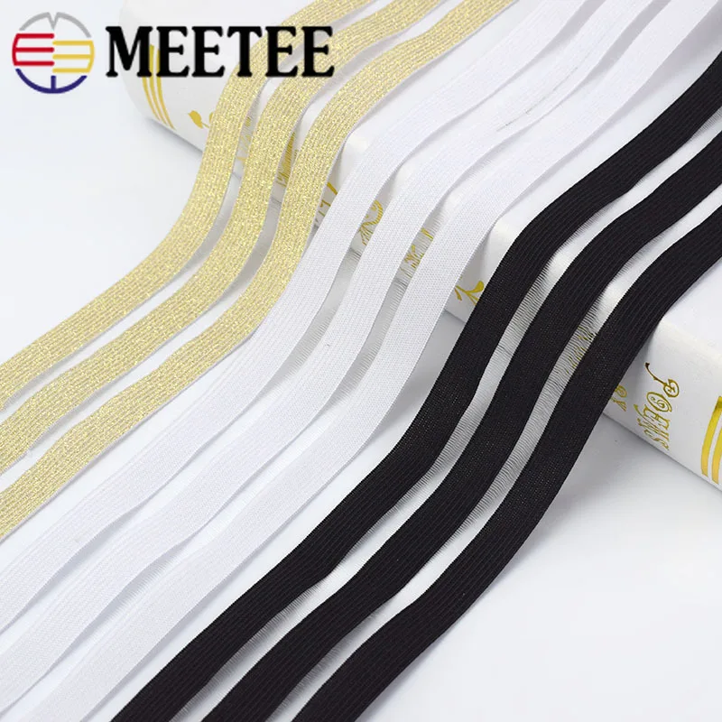 5/10Meter 5cm/9cm Gold Silver Glitter Transparent Elastic Band Webbing ...
