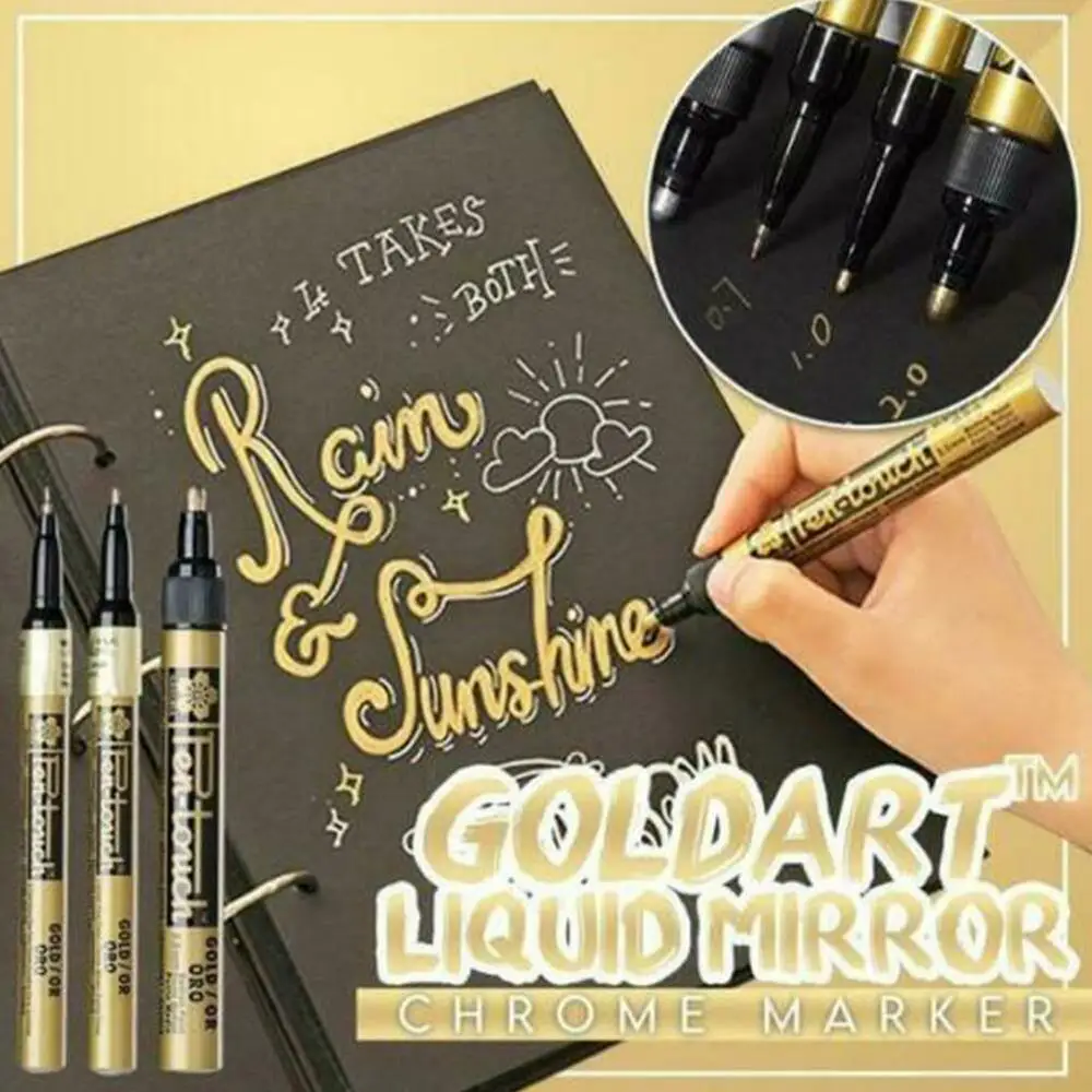 Multifunctional-Diy-Paint-Pen-Gold-Silver-White-Oily-Black-Card ...