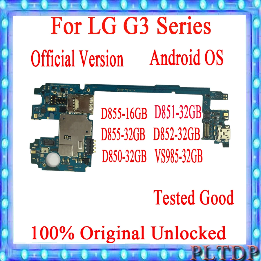 100% Test Original Main Motherboard For Lg G3 D850 D852 D851 D855 Vs985 ...