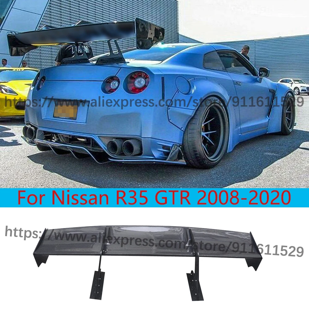 Auto-Racing-Carbon-Fiber-Rear-Wing-GT-Spoiler-For-Nissan-R35-GT-R-GTR ...