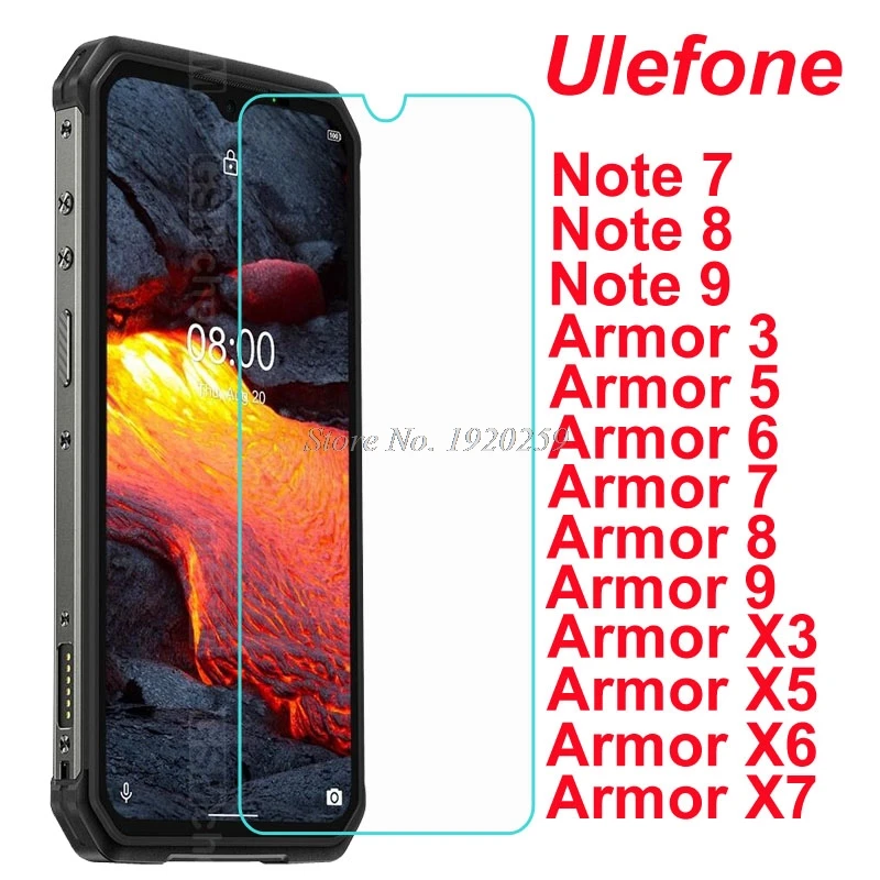 Tempered Glass For Ulefone Armor 3WT 5 7 8 9 10 X3 X5 X6 X7 X8 Pro Screen Protector Ulefone Note ...