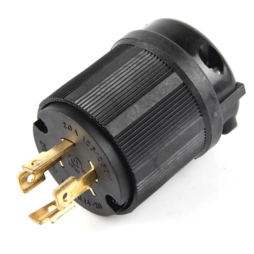 Industry Plug Panel Socket | Connector Plug | Receptacle - Black 20a ...