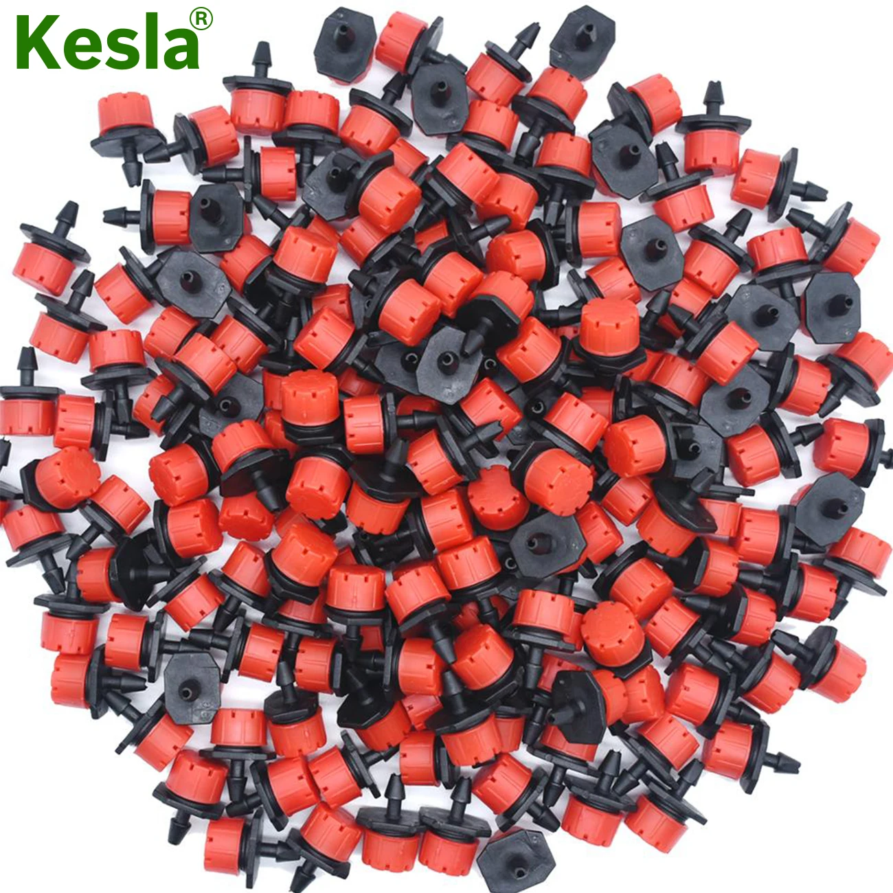 30 500PCS Adjustable 1/4 Irrigation Misting Dripper Sprinkler Emitter ...