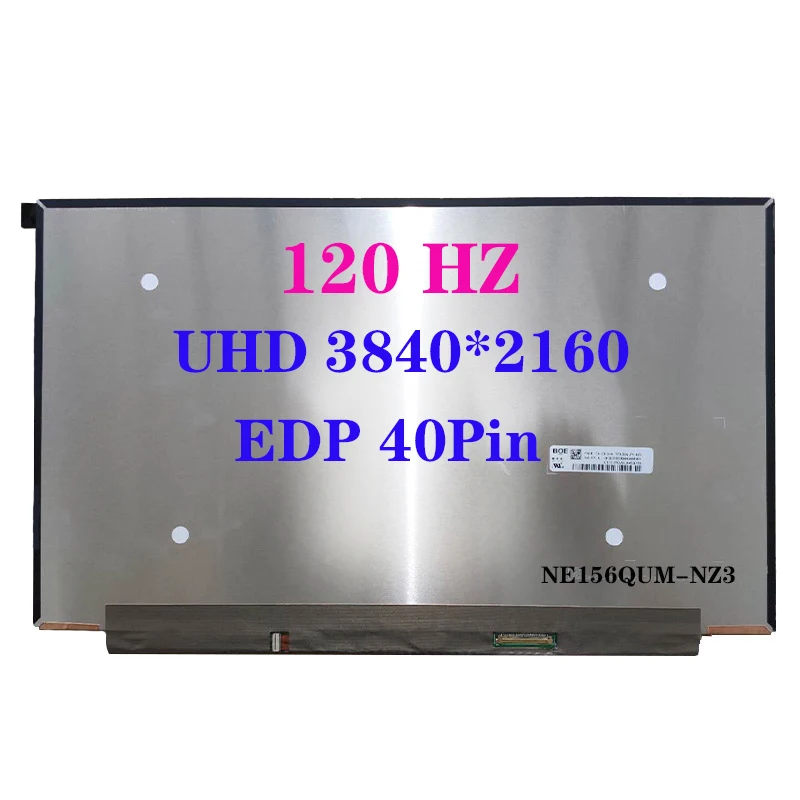 15.6 Inch 4k Laptop Lcd Screen Ne156qum-nz3 Nz1 B156zan05.0 B156zan05.1 Uhd 3840*2160 40 Pins ...