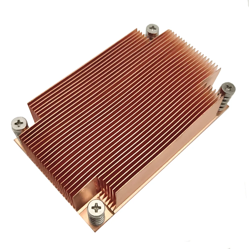New Copper Cpu Cooler Lga2011 Narrow Passive Heatsink For 1u Server ...