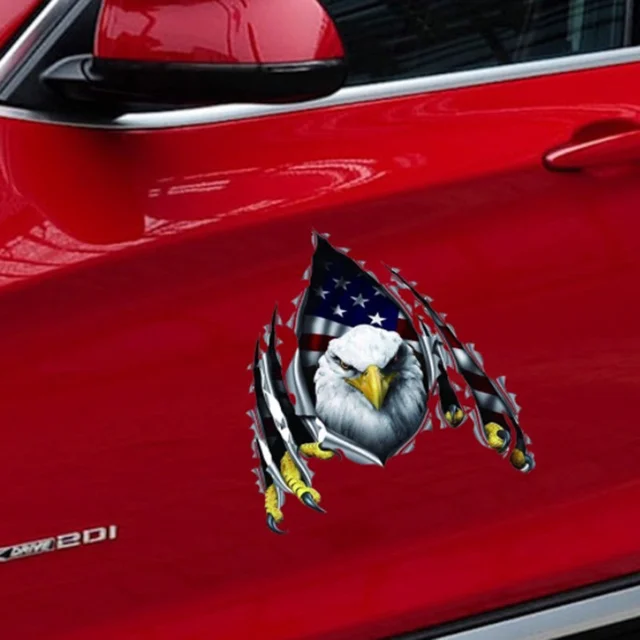 American Flag Eagle Rip Decal Camper RV Motor Home Mural For Auto Car ...