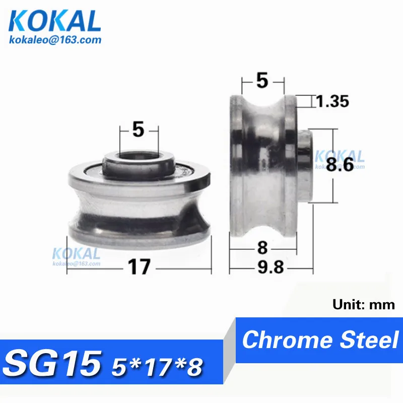 Rodamientos de bolas de guía de pista, 10 unids/lote de alta calidad SG5RS M5, rodamientos de ...