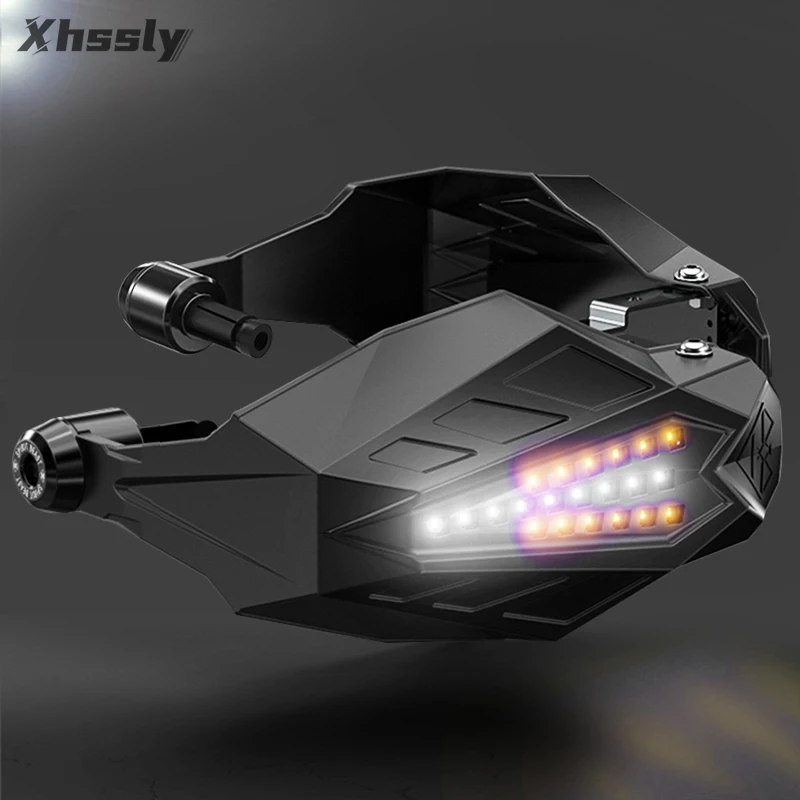 Motorcycle-Hand-Guards-LED-Handguard-Shield-Handlebar-Handle-Protector ...