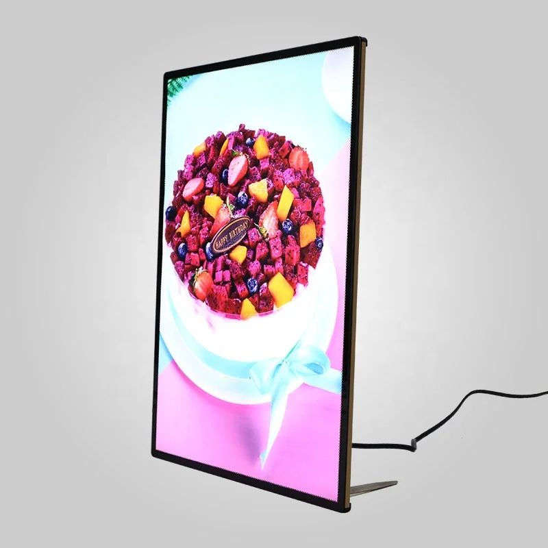 A4 Wholesale Hanging Glass Picture Frame Glass Hanging Frame Led Frames