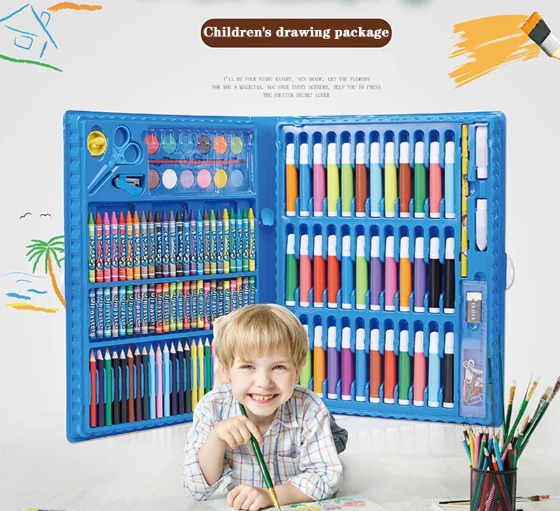 Dessin - Graphisme,Ensemble de crayons de couleur pour enfants,208 ...