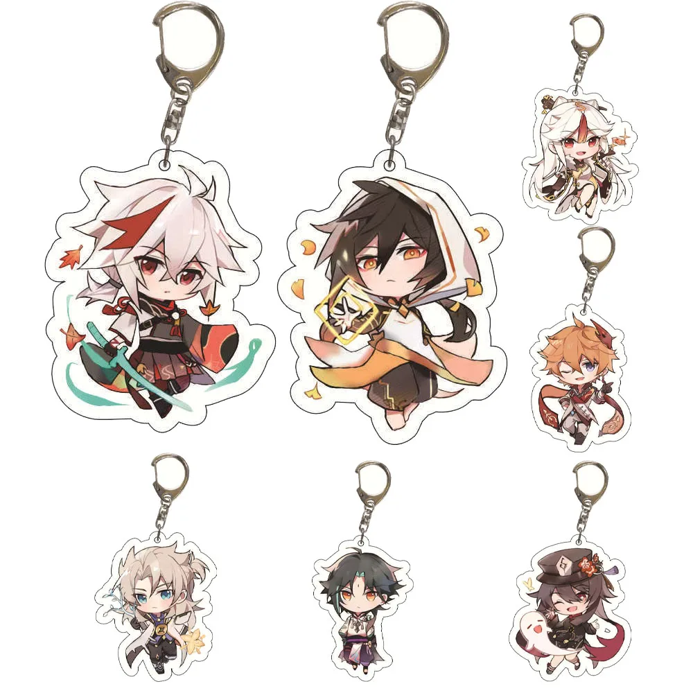 Anime Keychain Genshin Impact Morax Scaramouche Cosplay for Men Car Key ...