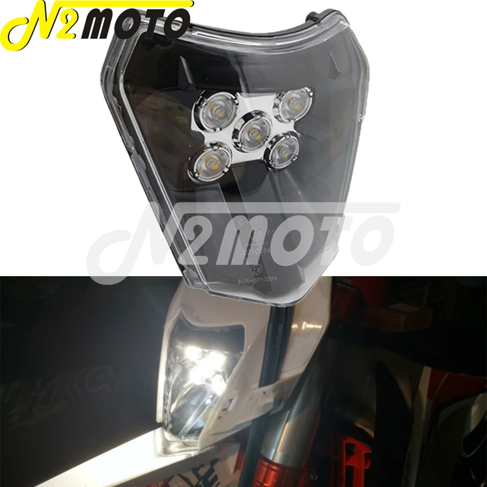 Motocross-Enduro-LED-E8-Headlight-For-KTM-250-300-350-450-500-EXC-XC-W ...