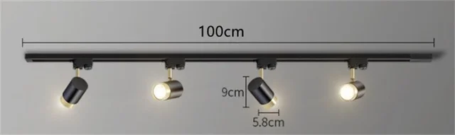 Ceiling Semi-Flush Mount LED Track Spotlight Fixtures