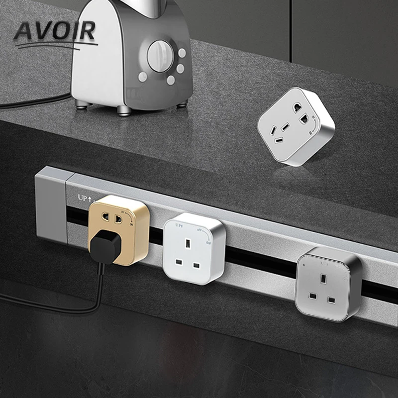 Avoir Track Rail Extension Socket Electrical Outlets EU UK US FR USB ...